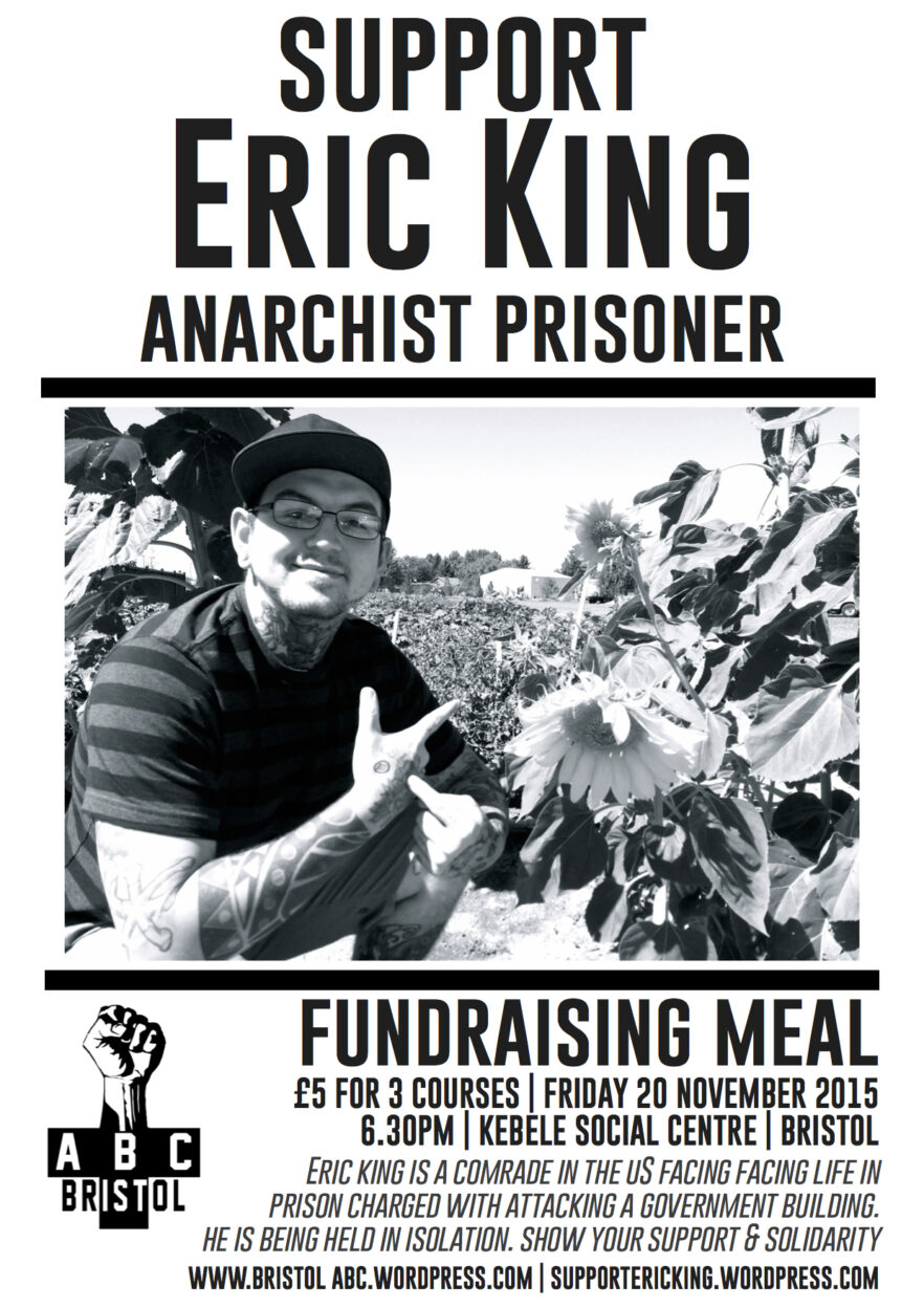 Fundraiser for Eric King | Bristol Anarchist Black Cross