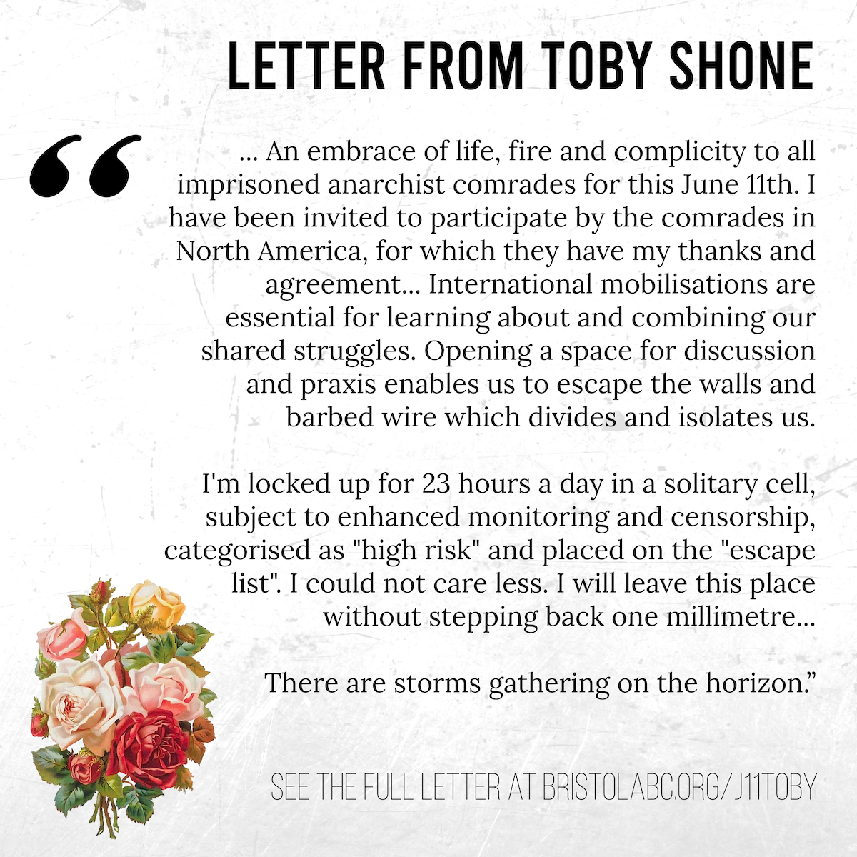 Toby Shone statement for June 11th | Bristol Anarchist Black Cross