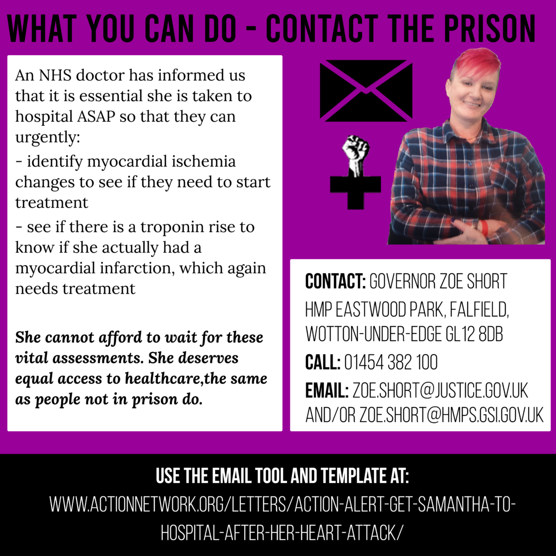 ACTION ALERT: Get Samantha to hospital after her heart attack | Bristol ...