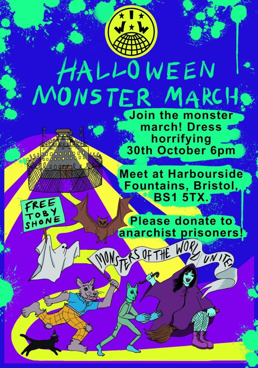 Haloween march for Toby Shone | Bristol Anarchist Black Cross